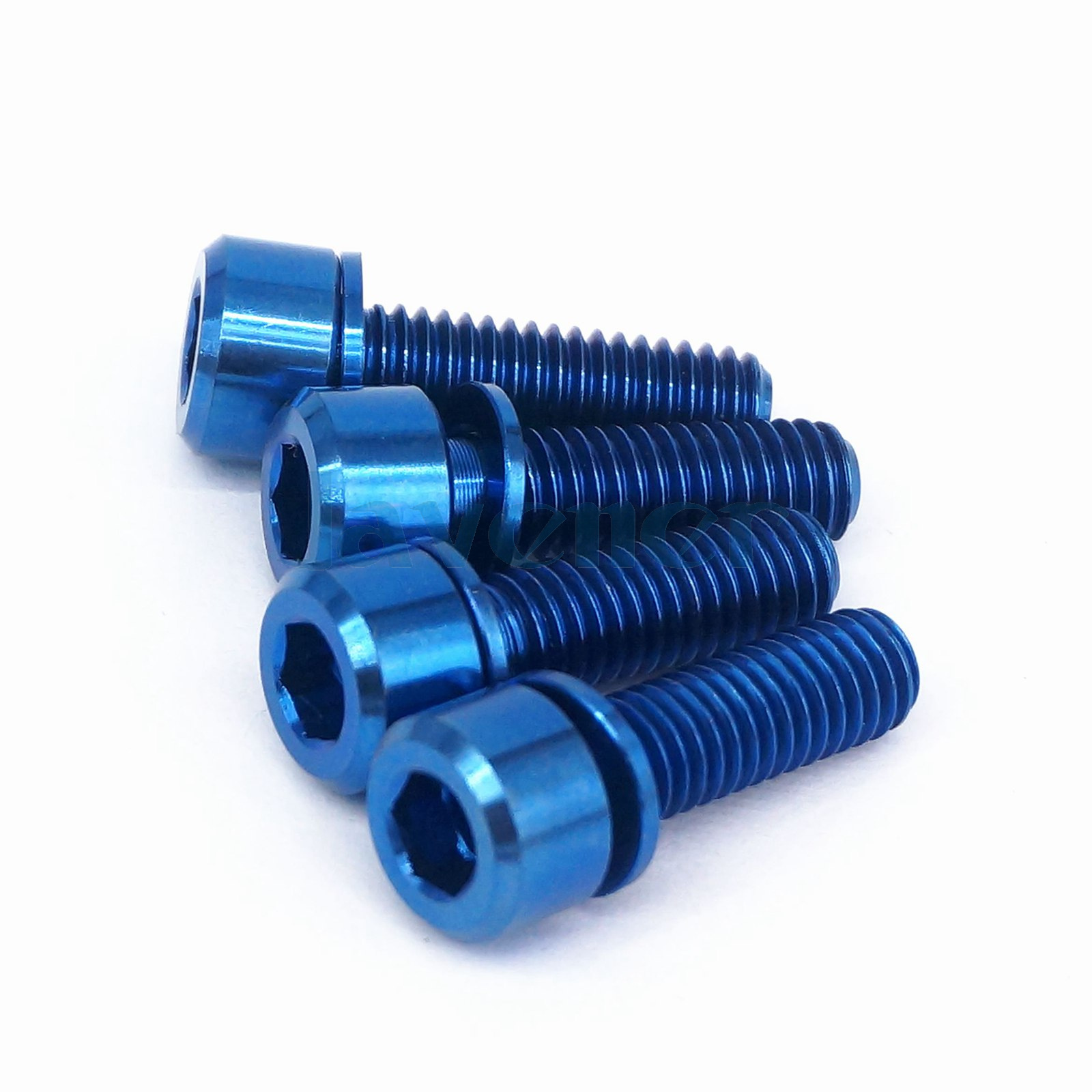 LOT 4 M6 x 20mm Blue GR5 Titanium Screw Column Cap Head Bolts | eBay