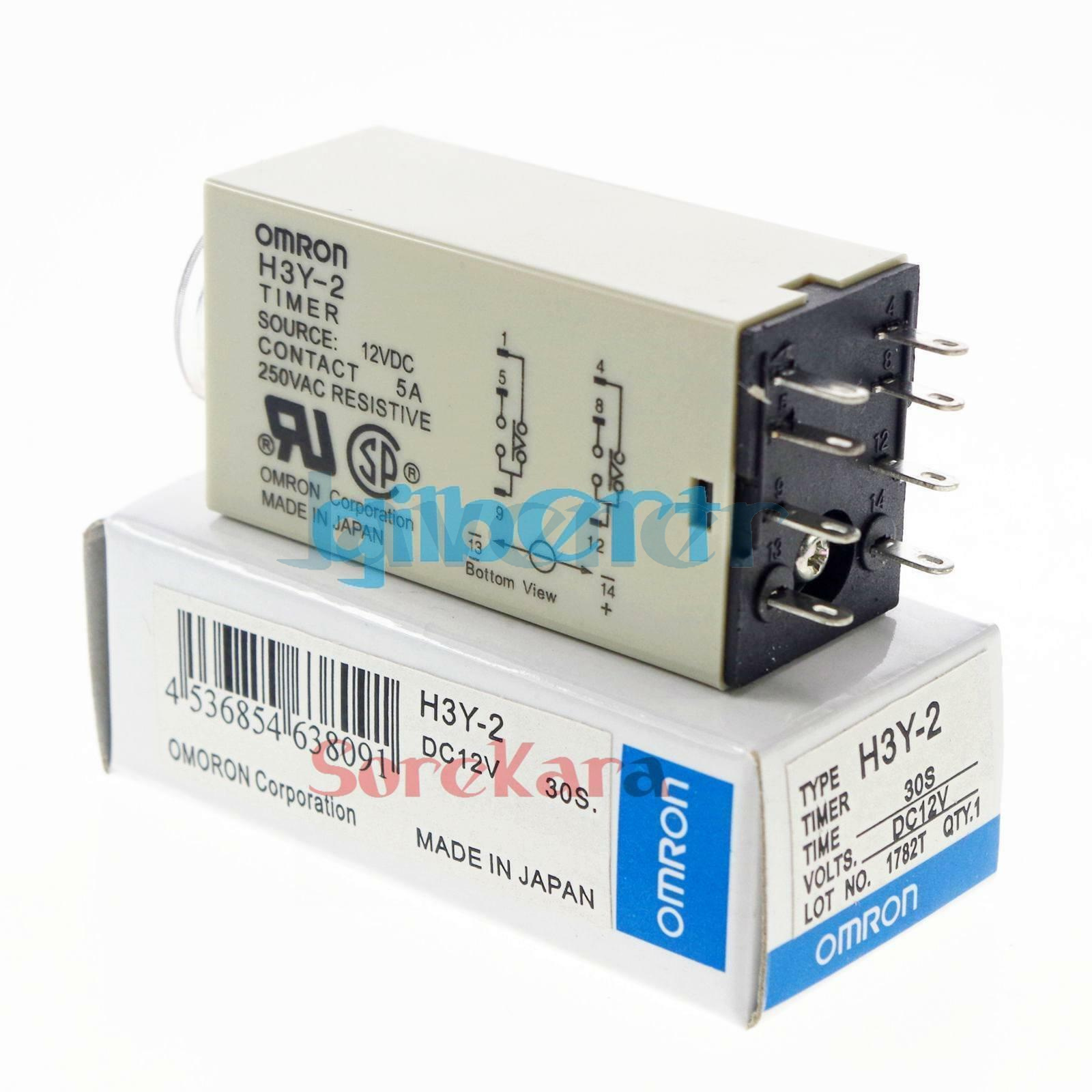 1 Sec To 60 Min Time Power On Delay Relay Timer H3Y-2 Solid-State DPDT ...